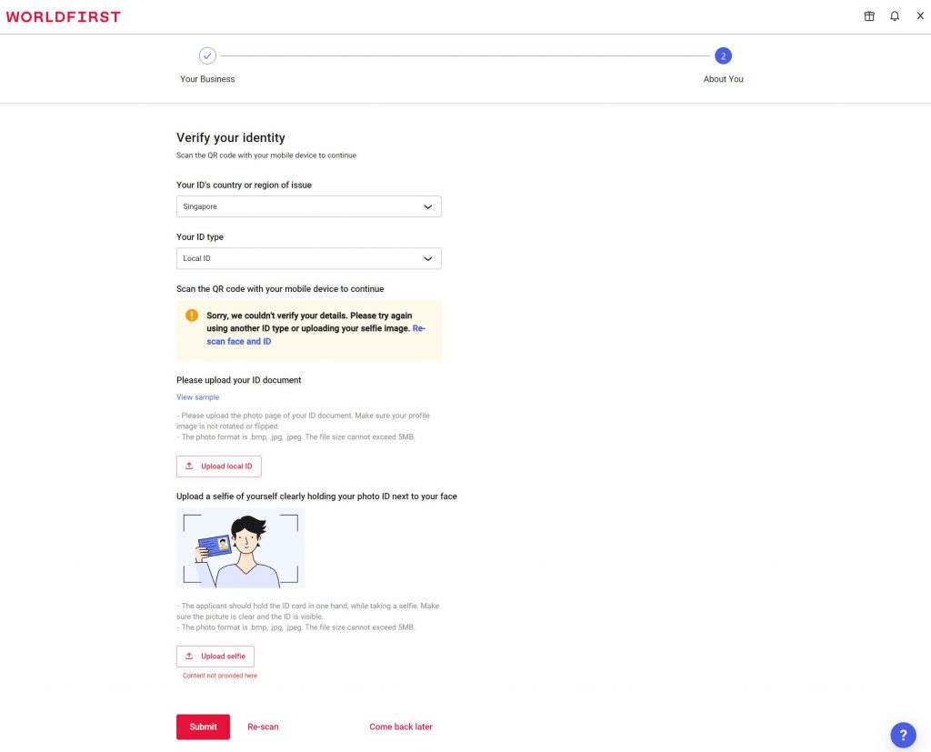 How to create a World Account (Individual) | WorldFirst MY