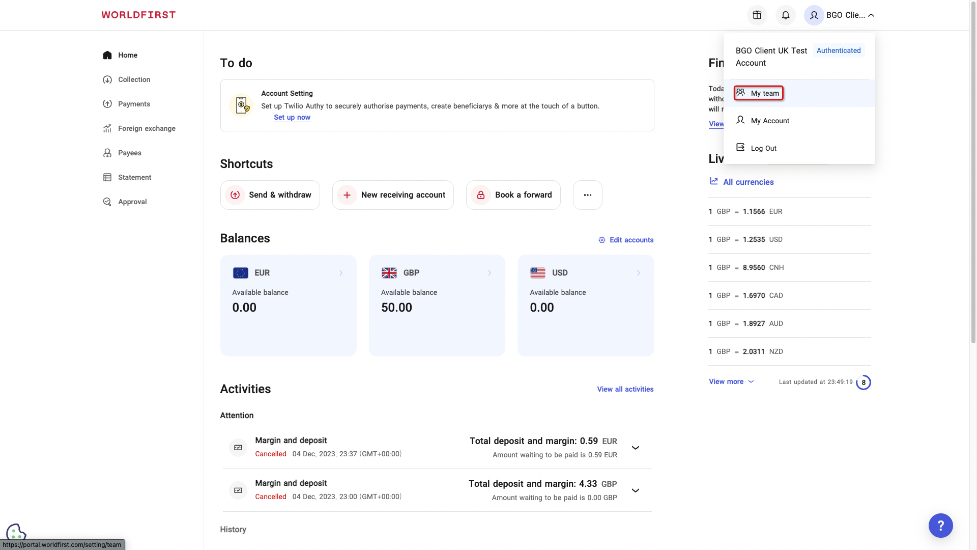 How to invite a new user to your World Account | WorldFirst UK