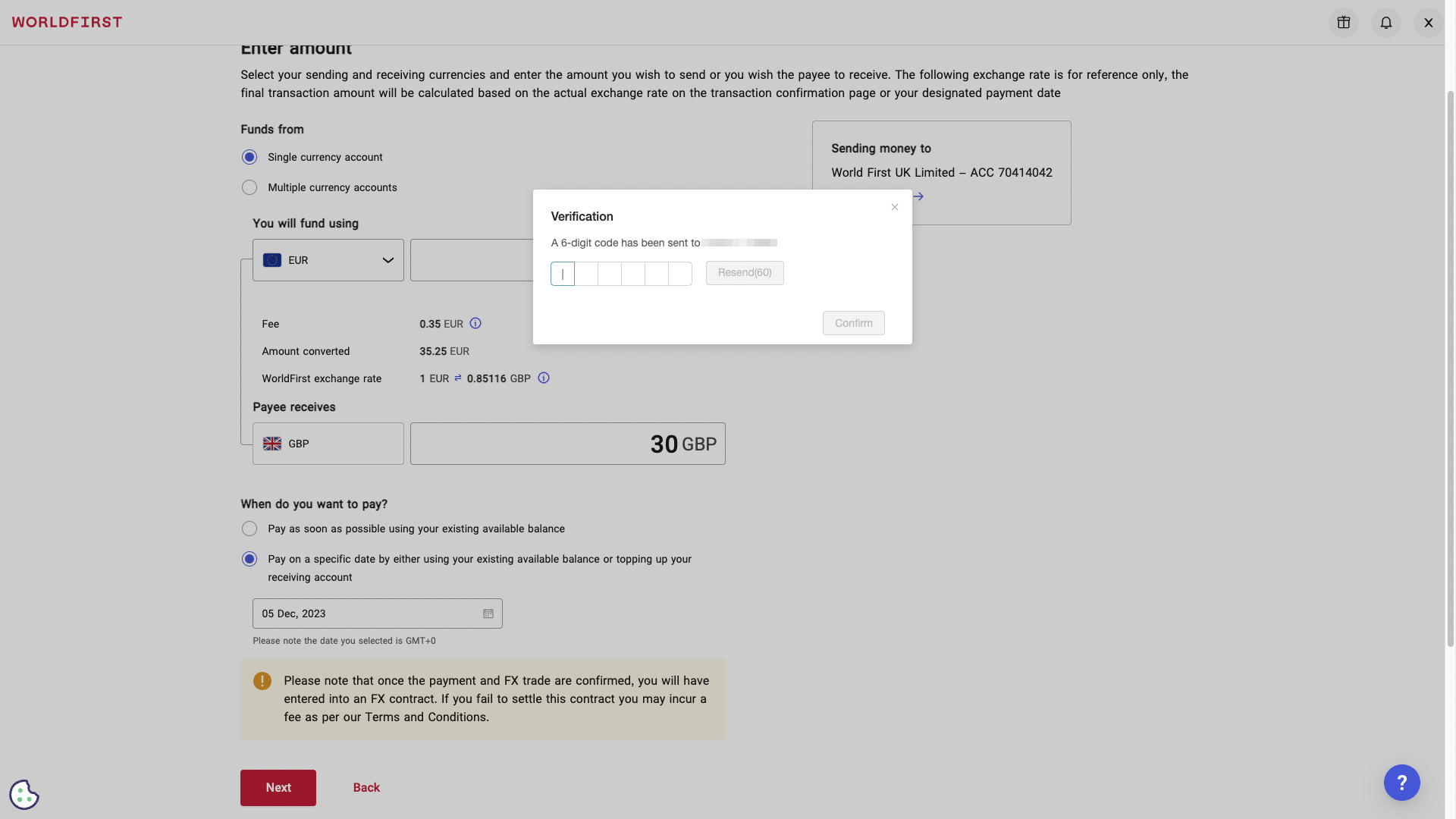 How to make a payment: unfunded forwards | WorldFirst UK | International Foreign Currency Money ...