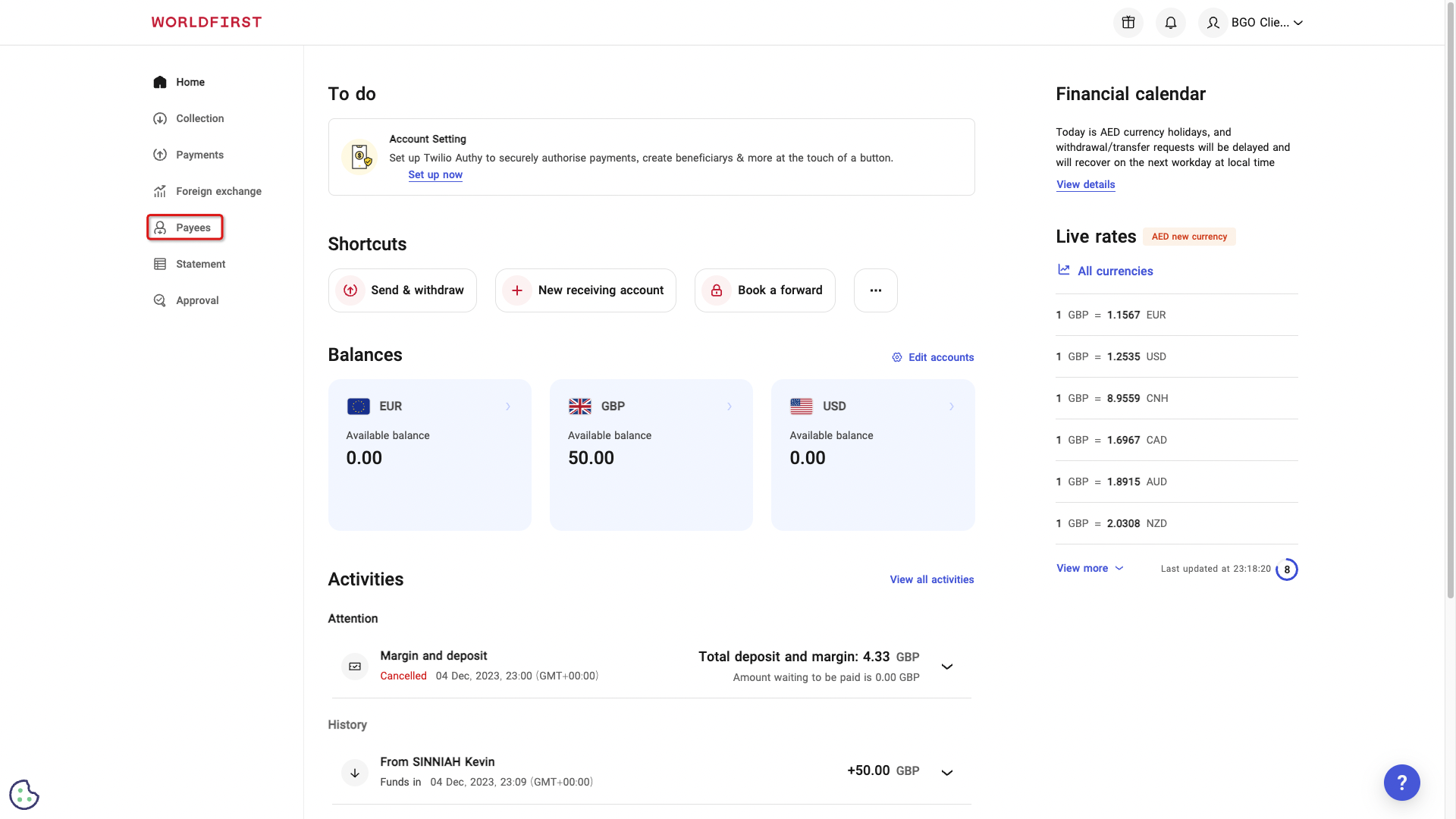 How to add multiple payees by file upload | WorldFirst UK