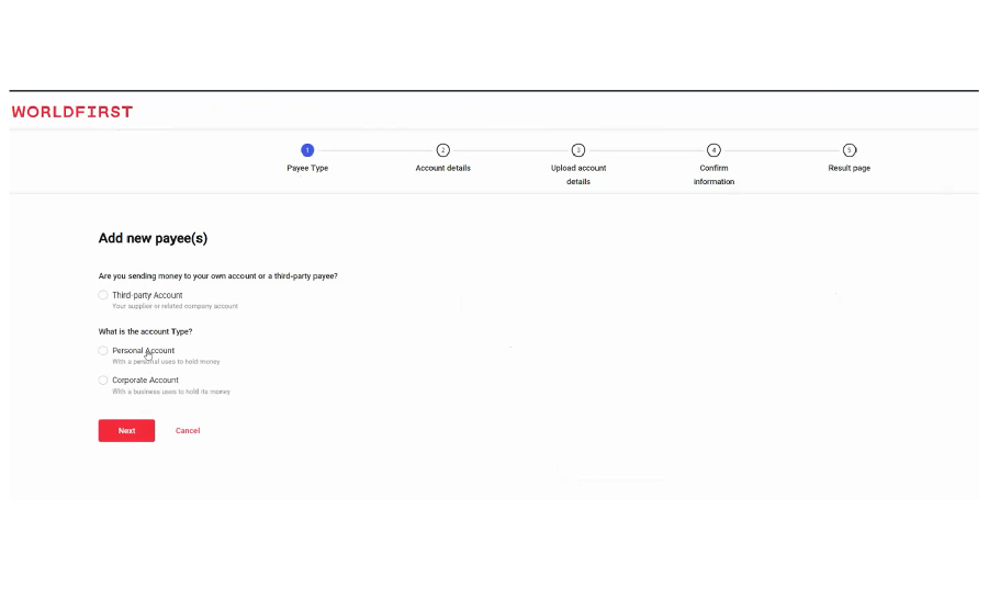 How to add multiple payees by file upload | WorldFirst AU