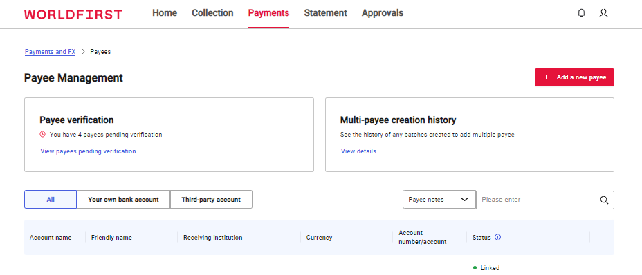 How to add multiple payees by file upload | WorldFirst AU
